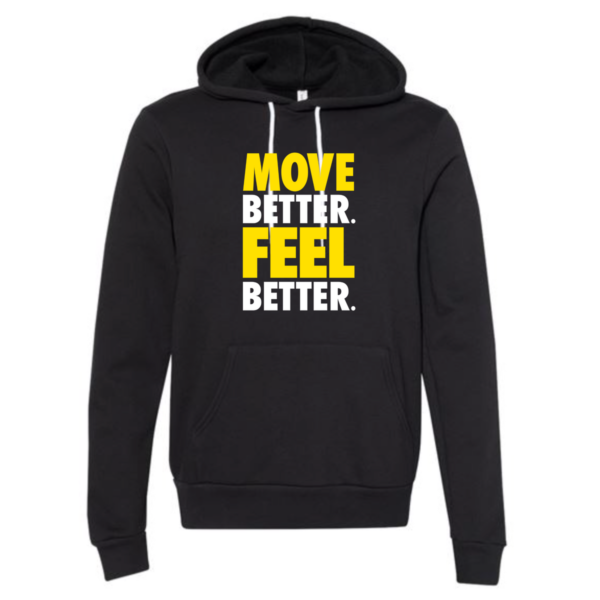 MOSSA Unisex Bella + Canvas Hoodie (black) - R30 MOVE BETTER FEEL BETT