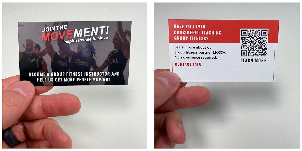 Join the Movement Business Cards – MOSSA