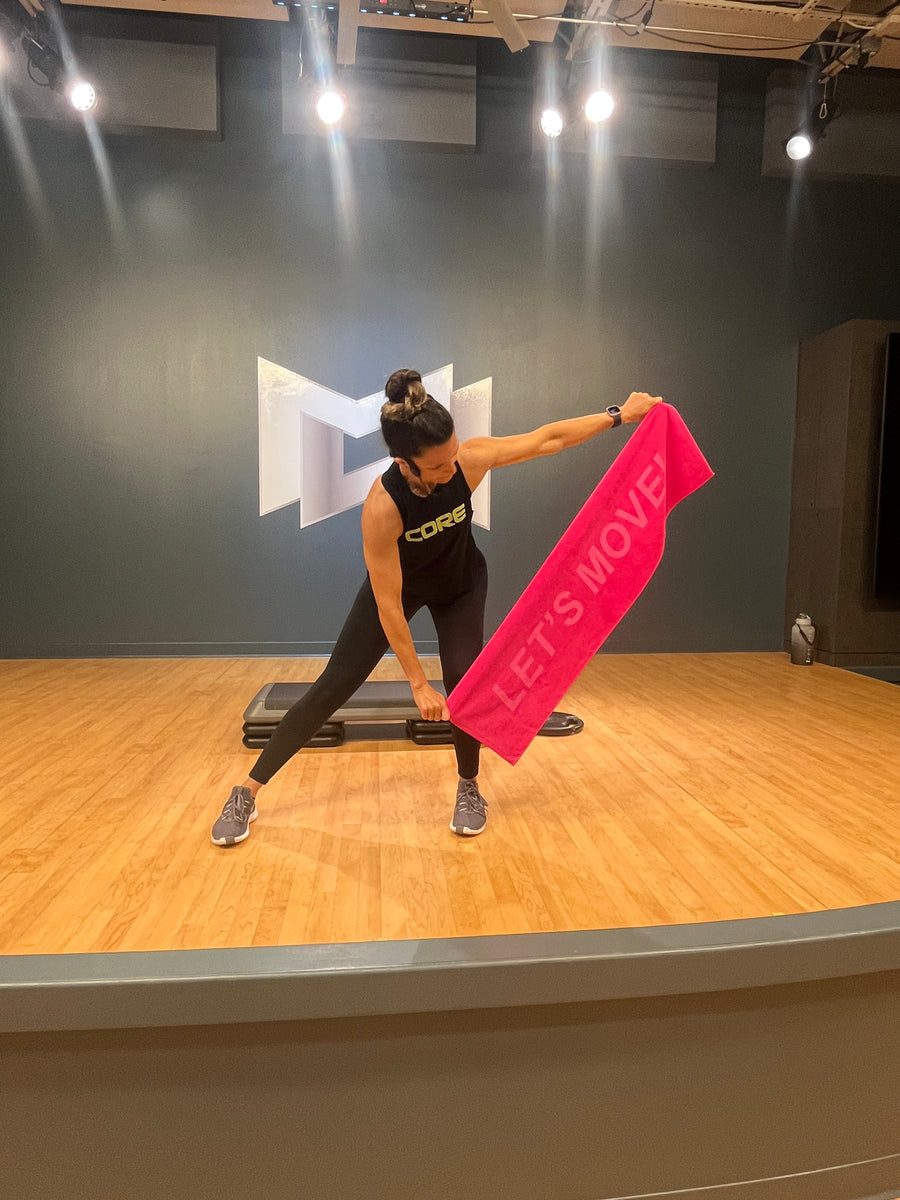 MOSSA LET'S MOVE Pink Towel