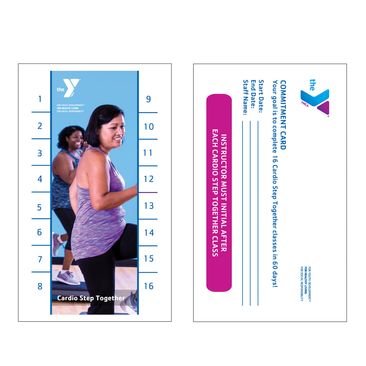 Y Cardio Step Together STRENGTH IN NUMBERS Commitment Cards – MOSSA